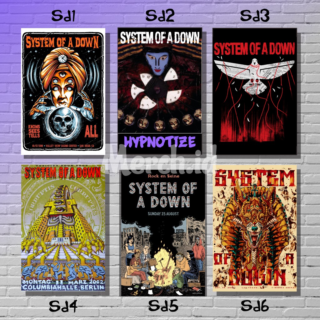 Jual Poster Band system of a down Ukuran A3 | Shopee Indonesia