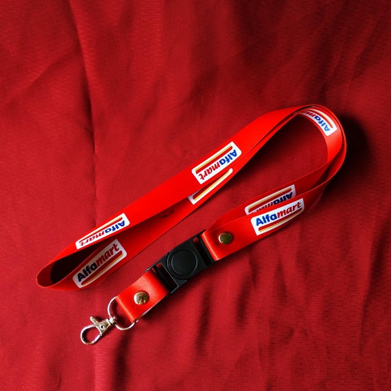Jual READY LANYARD IDCARD ALFAMART BERWARNA PRINTING BISA SATUAN MURAH ...