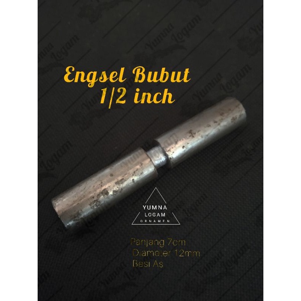 Jual Engsel Bubut / Engsel Pagar Besi 1/2"/ Engsel bulat/ Engsel pintu ...