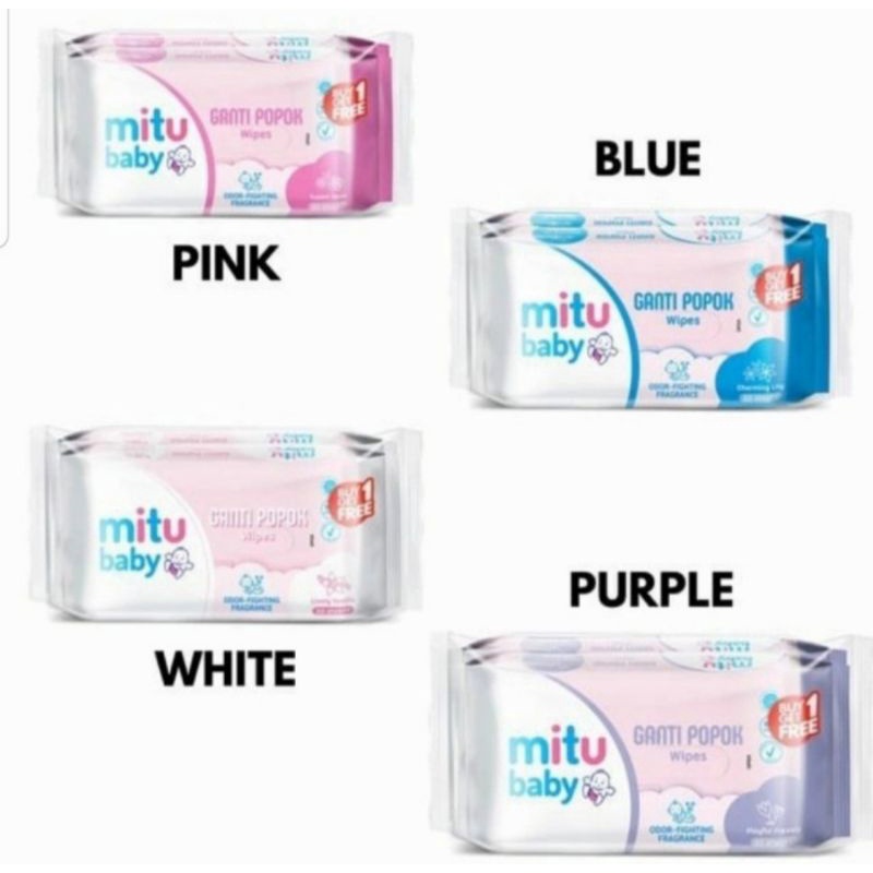 Jual MITU Baby Wipes BUY 1 GET 1 / Tisu Basah Mitu 50 s/ Tissue Basah ...