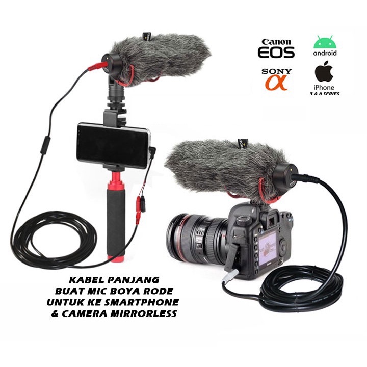 Jual Kabel Panjang 100 cm buat Rode Boya ke Android Smartphone ( Rode ...