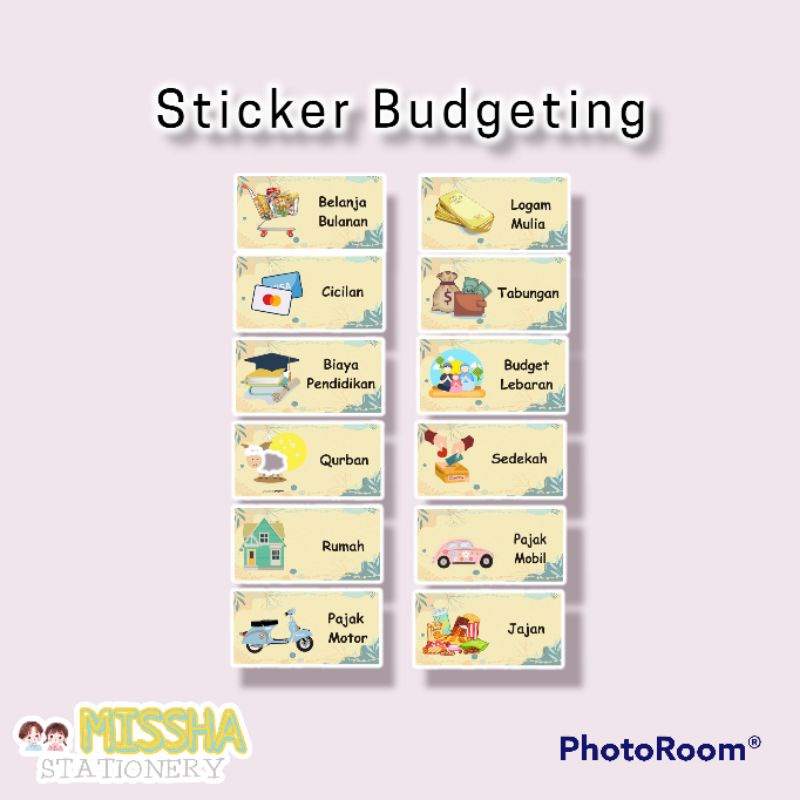 Jual STICKER BUDGETING ( REJECT ) / STICKER KEUANGAN / STICKER DOMPET ...