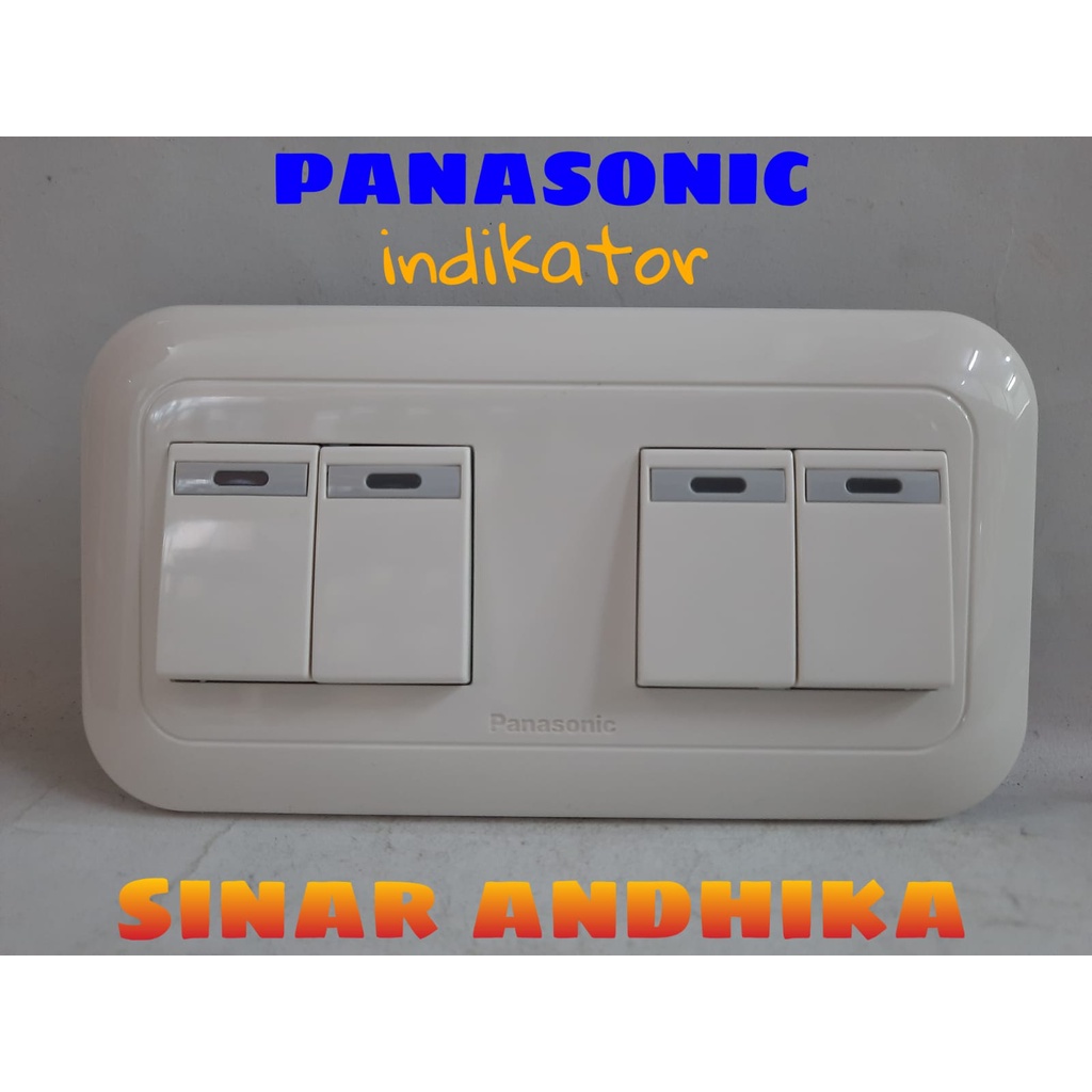 Jual SAKLAR SERI KECIL DOUBLE HOTEL INDIKATOR PUTIH PANASONIC WEJ 78049 ...