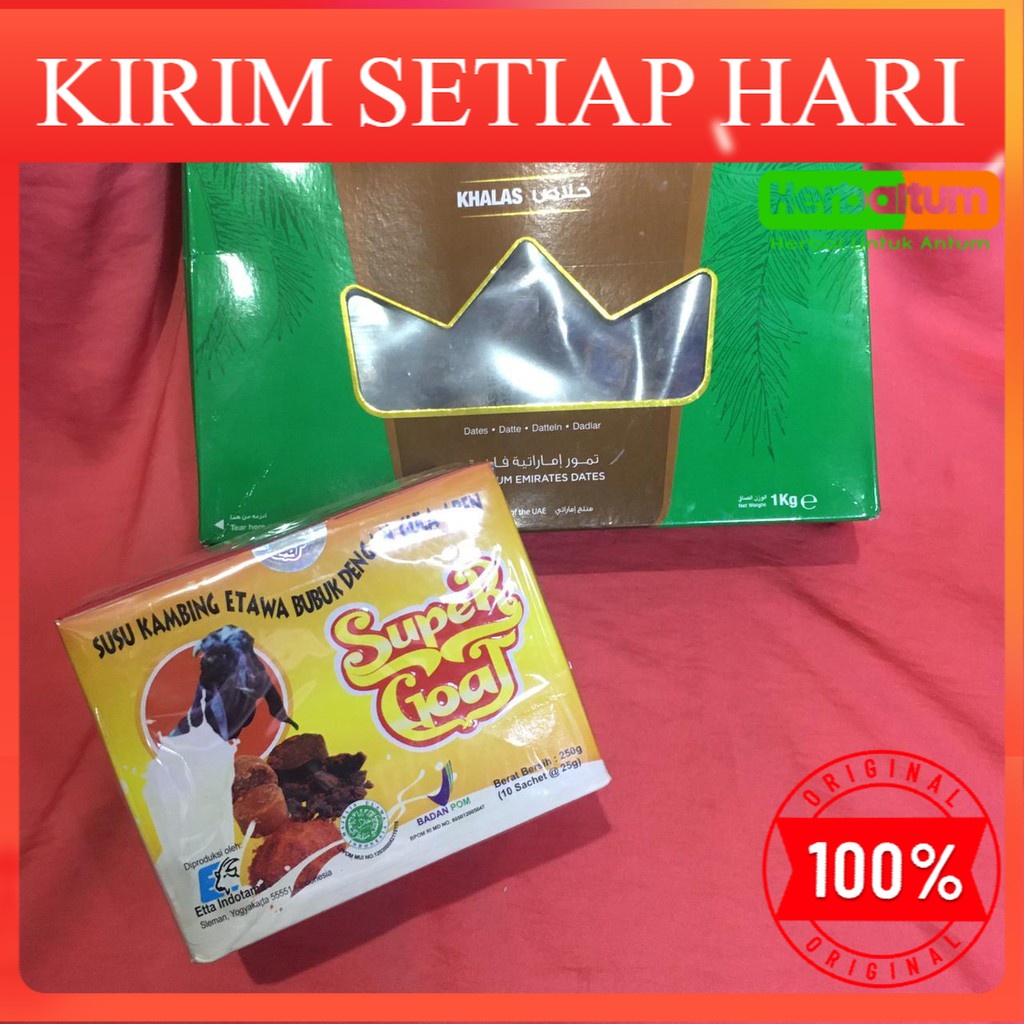 Jual Paket Susu Kurma Sehat - KHALAS 1 KG DATECROWN- SUSU KAMBING ...