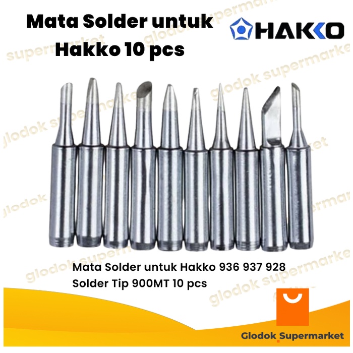 Jual Mata Solder untuk Hakko 936 937 928 Solder Tip 900MT 10 pcs | Shopee Indonesia