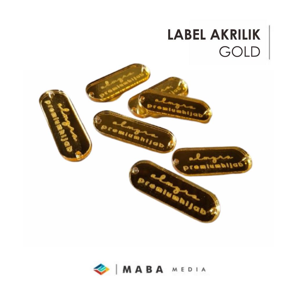 Jual Label akrilik / label jilbab rebranding / label kerudung silver ...