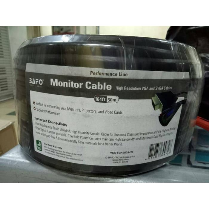 Jual Kabel VGA 50M BAFO Gold Plated High Quality Original - Bafo 50 ...