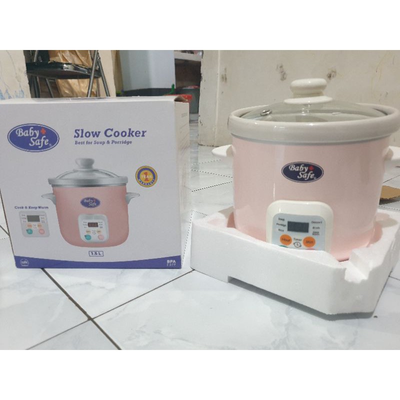 Jual baby safe slow cooker 1,5 liter digital kode LB06D (PINK) | Shopee ...