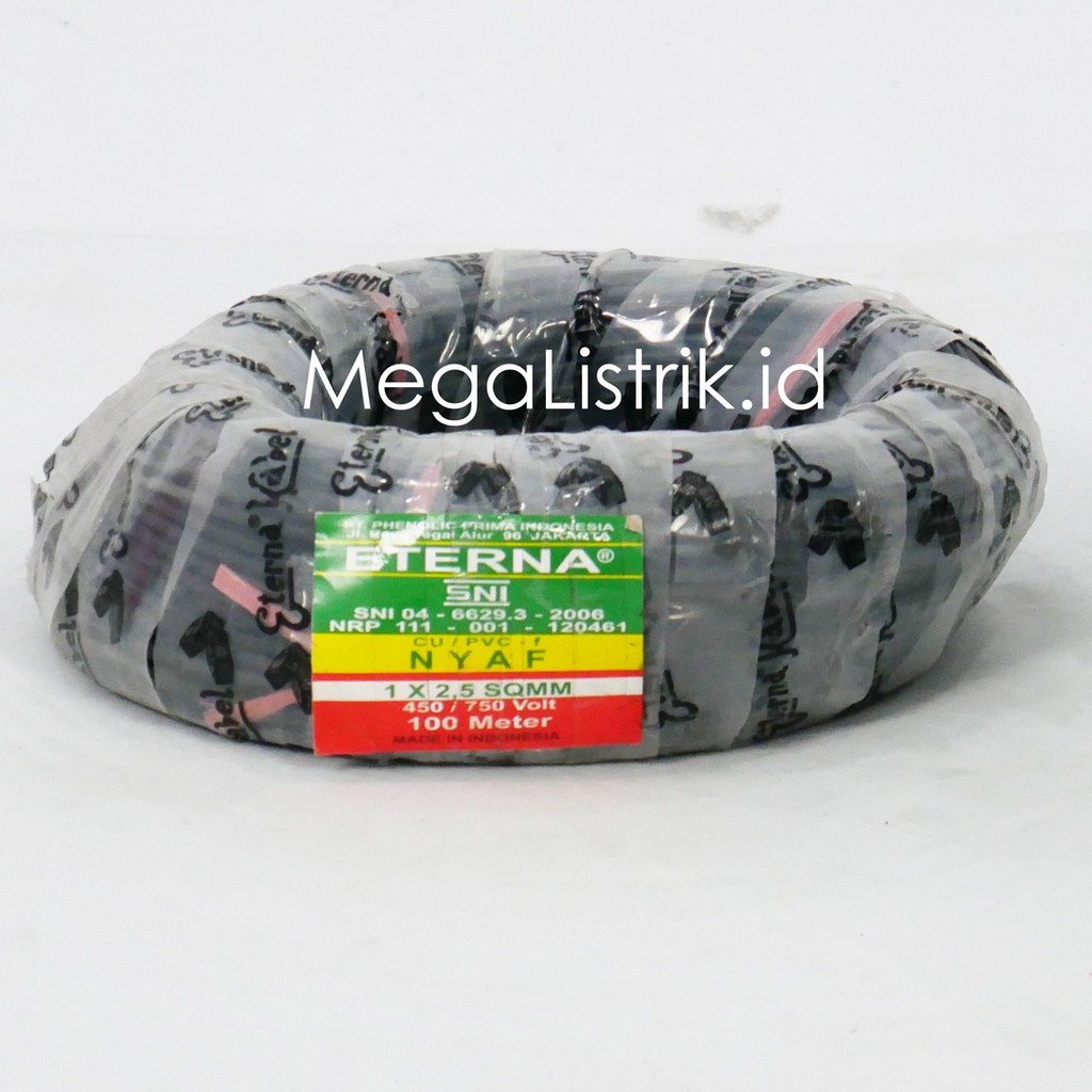 Jual ETERNA NYAF 2.5 MM ( 100M ) / KABEL LISTRIK SERABUT TEMBAGA AF 2.5MM ( 100 METER ) BIRU ...