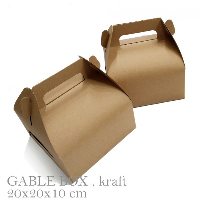 Jual Gable Box Packaging Hampers Dus Jinjing Cokelat Polos Kardus ...