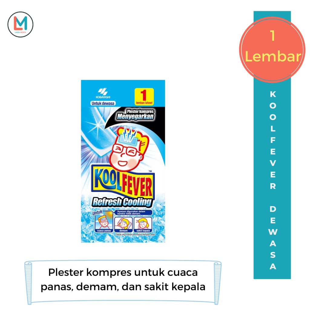 Jual Koolfever Dewasa 1 Lembar | Plester Kompres Untuk Demam | Shopee ...