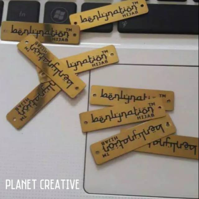 Jual Label hijab plat kuningan stainless handcraft | Shopee Indonesia