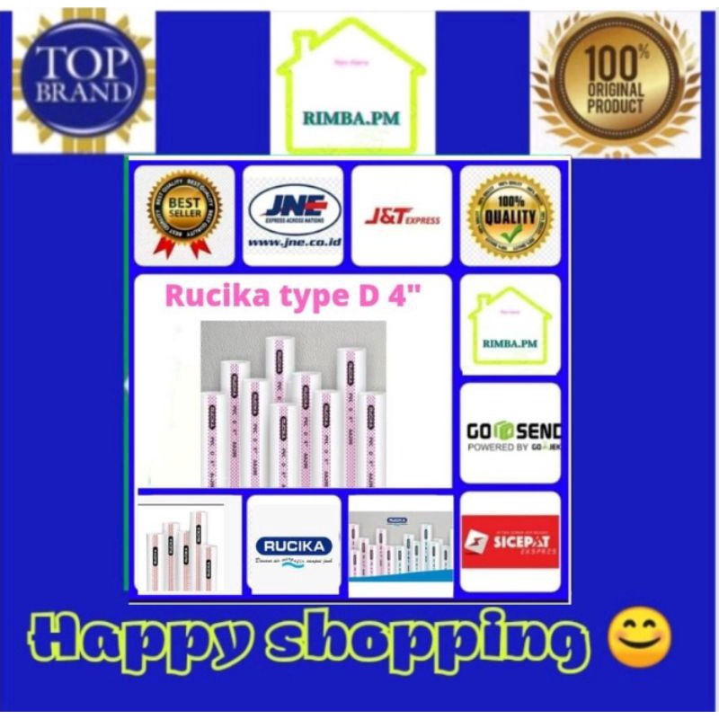 Jual Pipa Rucika D Merah 4 inch inci (4 meter)Pipa Wavin D (Merah ...