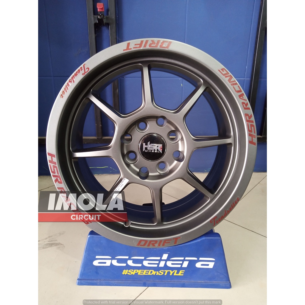 Jual Pelek mobil racing Sigra R15 terbaru tipe HSR Yumei Ring 15 Grey ...