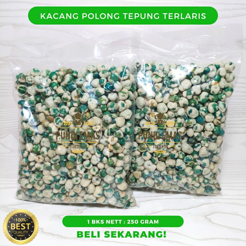 Jual Kacang Polong Ijo Tepung 250Gr / Kacang Jaipong Cemilan Kiloan ...