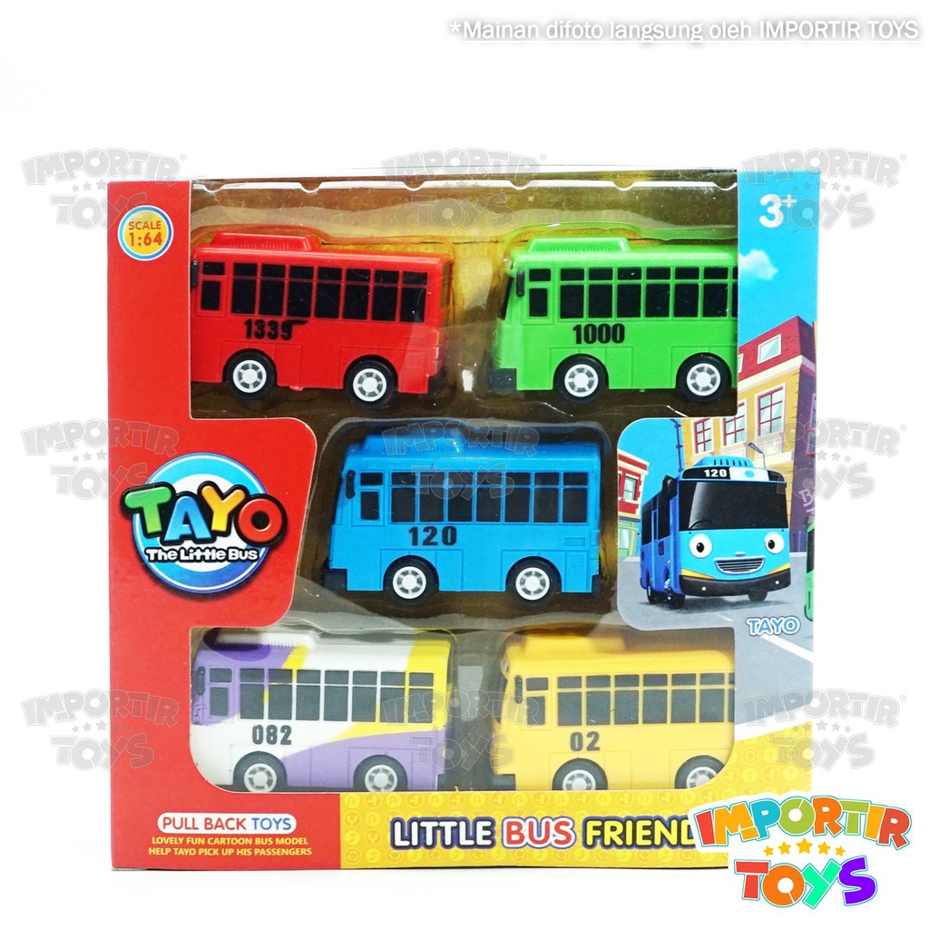 Jual Set Tayo Bus Mainan Anak 5 Pcs Nana Tayo Lani Gani Rogi Mobil Toys ...