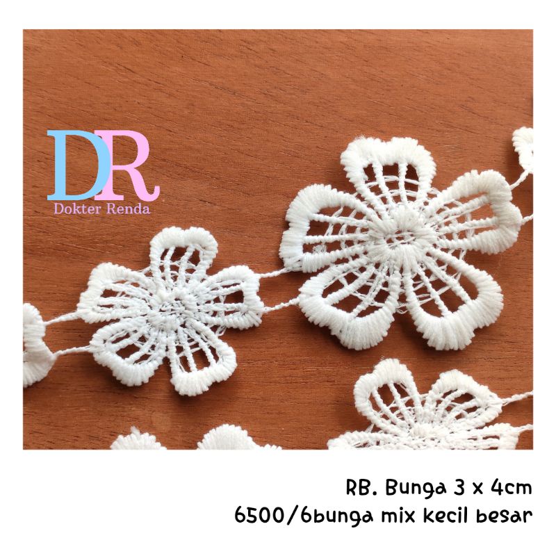 Jual RENDA BUNGA 3 x 4CM | Shopee Indonesia