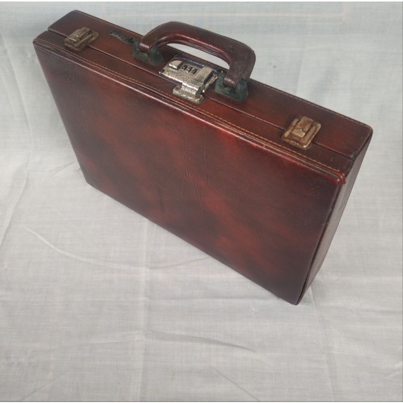 Jual tas koper kulit merk corona jadul antik unik vintage lawas kuno ...