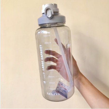 Jual BOTOL MINUM JUMBO 2400 ML DOUBLE LOCK 2,4 LITER BPA FREE PRAKTIS MURAH SIMPEL BESAR MUDAH ...
