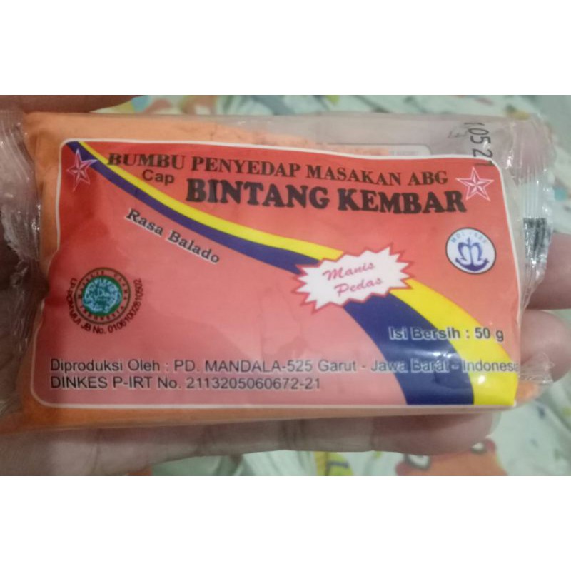 Jual Bumbu Penyedap BINTANG KEMBAR Rasa Balado Manis Pedas Kemasan 50 ...