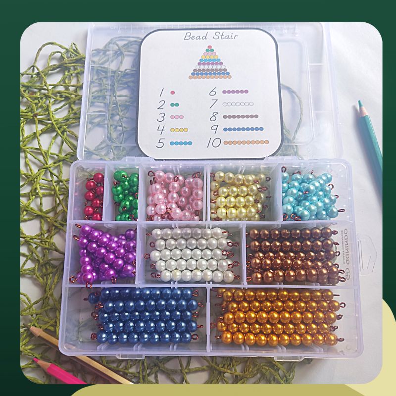 Jual MAINAN ANAK MONTESSORI MATH BEADS HANDMADE / MONTESSORI PLAY ...