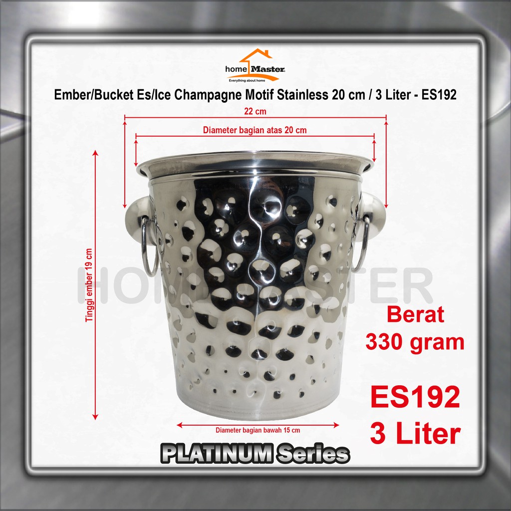 Jual Homemaster Ember/Bucket Es/Ice Champagne/Bir/Beer/Wine Motif ...