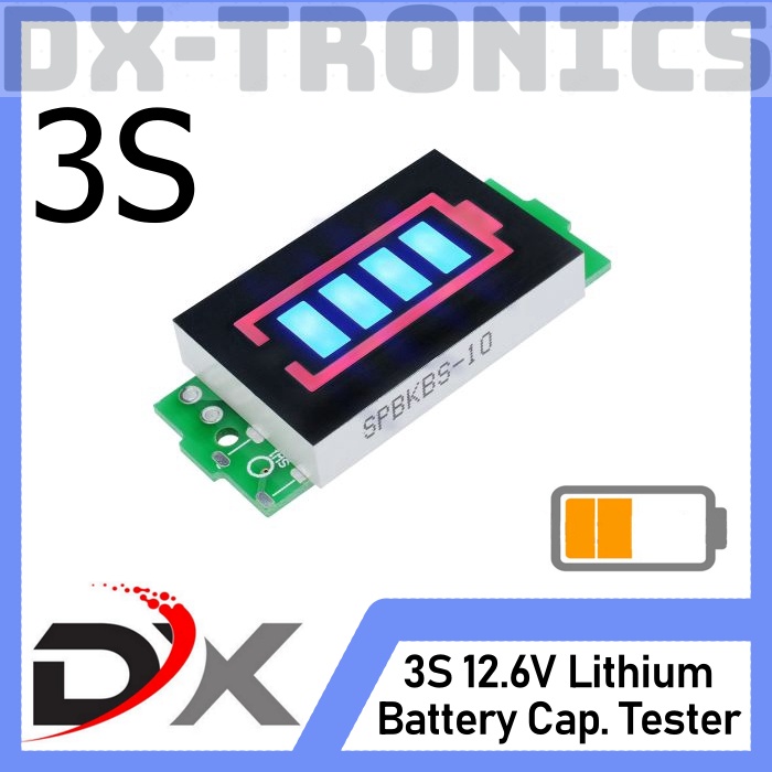 Jual 3S 12.6V Lithium Battery Capacity Tester Indicator LED Power Level ...