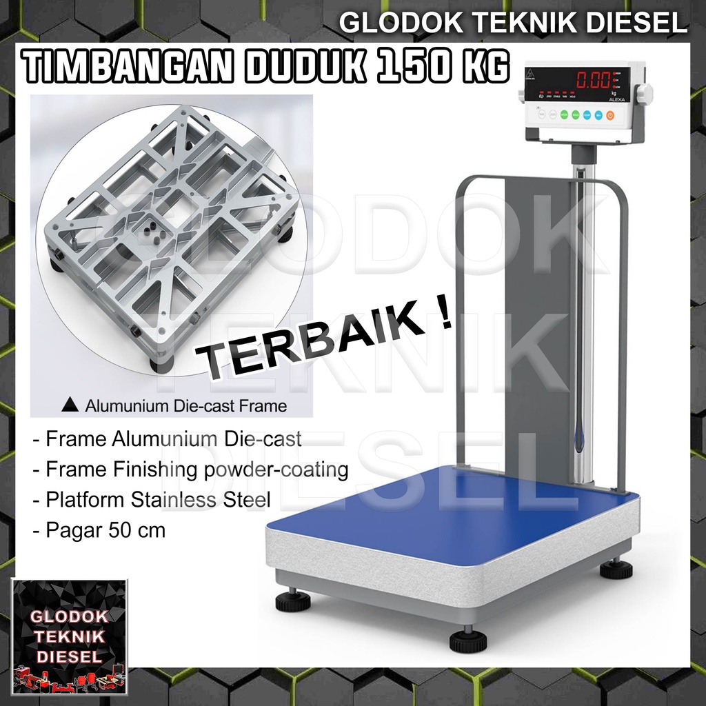 Jual Timbangan Duduk Electronic Bench Scale Kapasitas 150 KG ALEXA TM 150 150KG | Shopee Indonesia