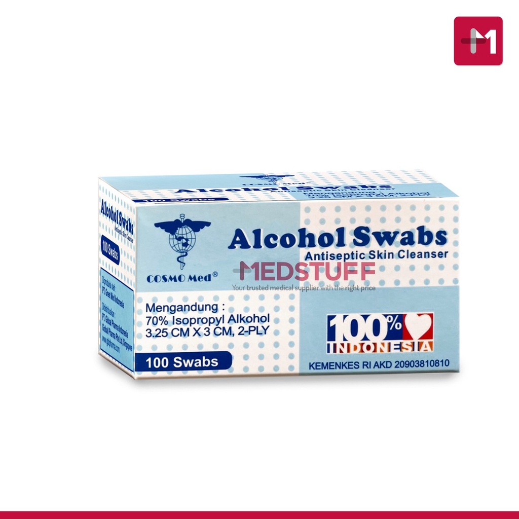 Jual Alkohol Swab Cosmomed Kapas Alkohol Tissue Alkohol | Shopee Indonesia