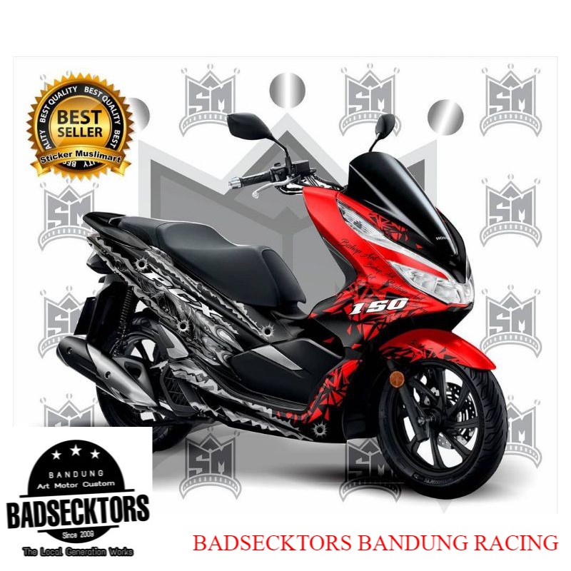 Jual STICKER DECAL FULL BODY HONDA PCX 150 GRAFIS RED keren | Shopee ...