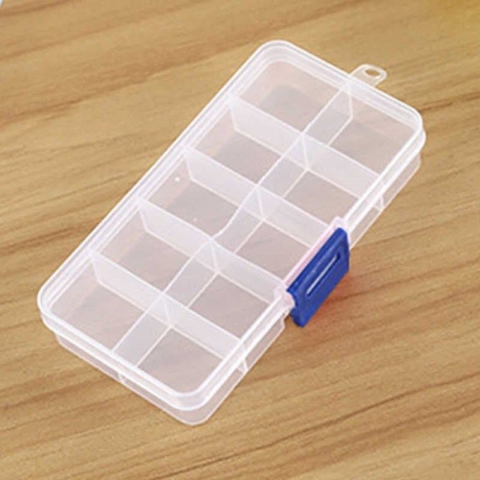 Jual Tool Box Kotak Mini Untuk Tempat Komponen 10 Sekat Slot Aksesoris ...