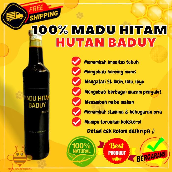 Jual Madu Hitam Pahit Asli Madu Murni Hutan Odeng Baduy 100% ASLI ALAMI ...