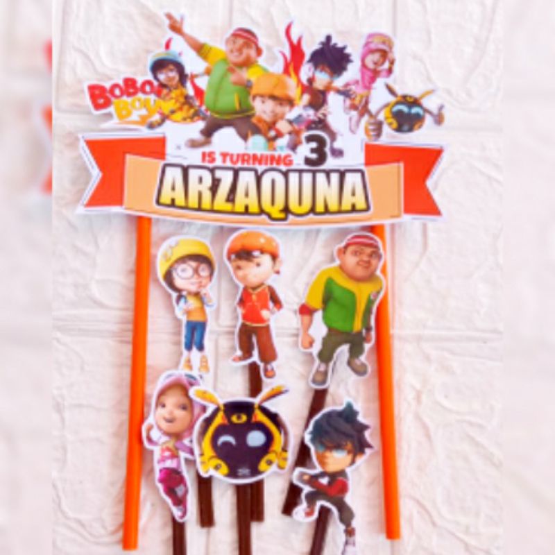 Jual TOPPER BOBOBOY CUSTOM NAMA + FOTO | Shopee Indonesia