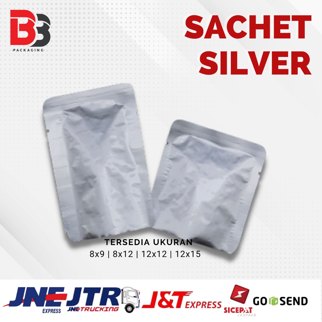 Jual [100 PCS] SACHET ALUMUNIUM FOIL / SACHET FULL FOIL 8x9 8x12 ...