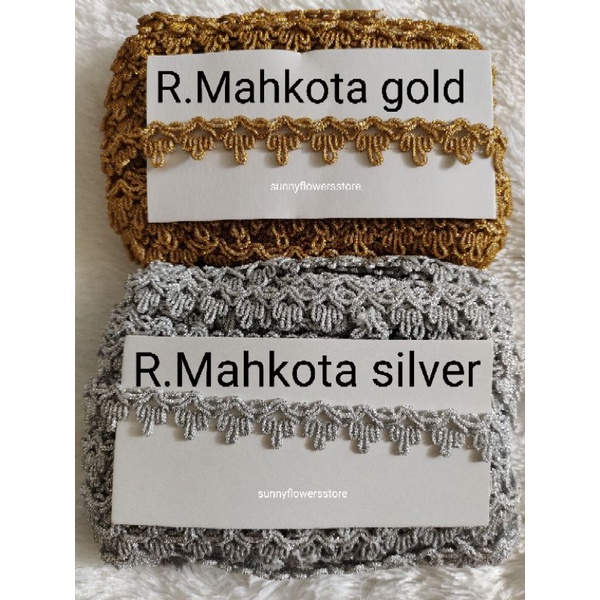 Jual RENDA MOTIF KUR MAHKOTA LEBAR 2 CM ISI 30 YARD | Shopee Indonesia
