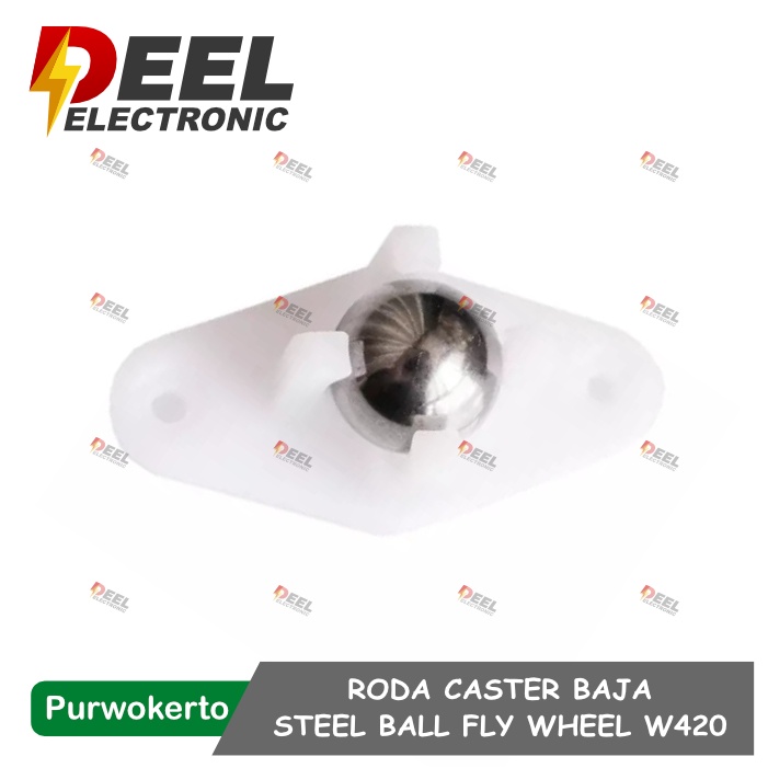 Jual RODA CASTER BAJA STEEL BALL FLY WHEEL W420 RODA GILA SMART CAR ARDUINO | Shopee Indonesia