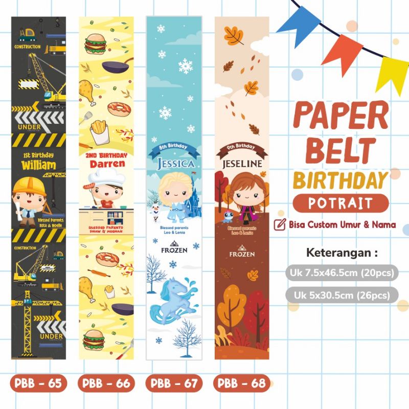 Jual Paper Belt Souvenir Ulang Tahun Anak Lucu | Shopee Indonesia