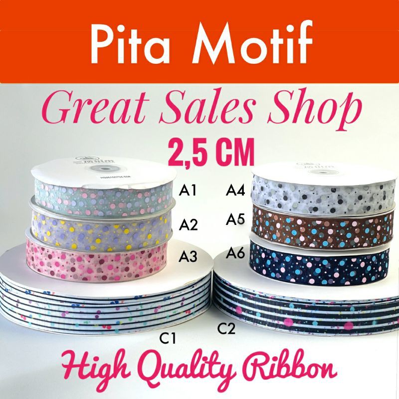 Jual Pita Motif Import 2,5CM Qualitas Premium | Shopee Indonesia