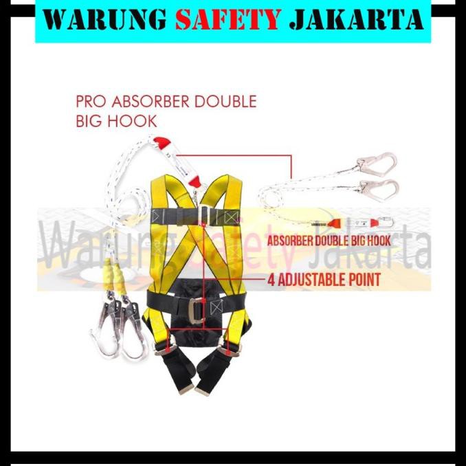 Jual JUAL Full Body Harness Pro Absorber Double Lanyard Big Hook Gosave | Shopee Indonesia