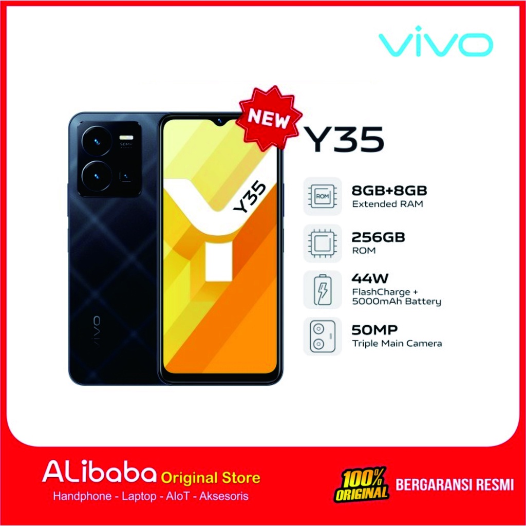 Jual Vivo Y35 16/128GB (8GB Extended RAM) | Shopee Indonesia