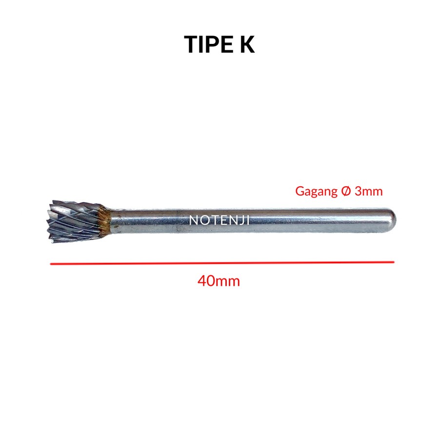Jual Rotary File 3mm Tipe K Tuner Gagang 3 Mm | Shopee Indonesia