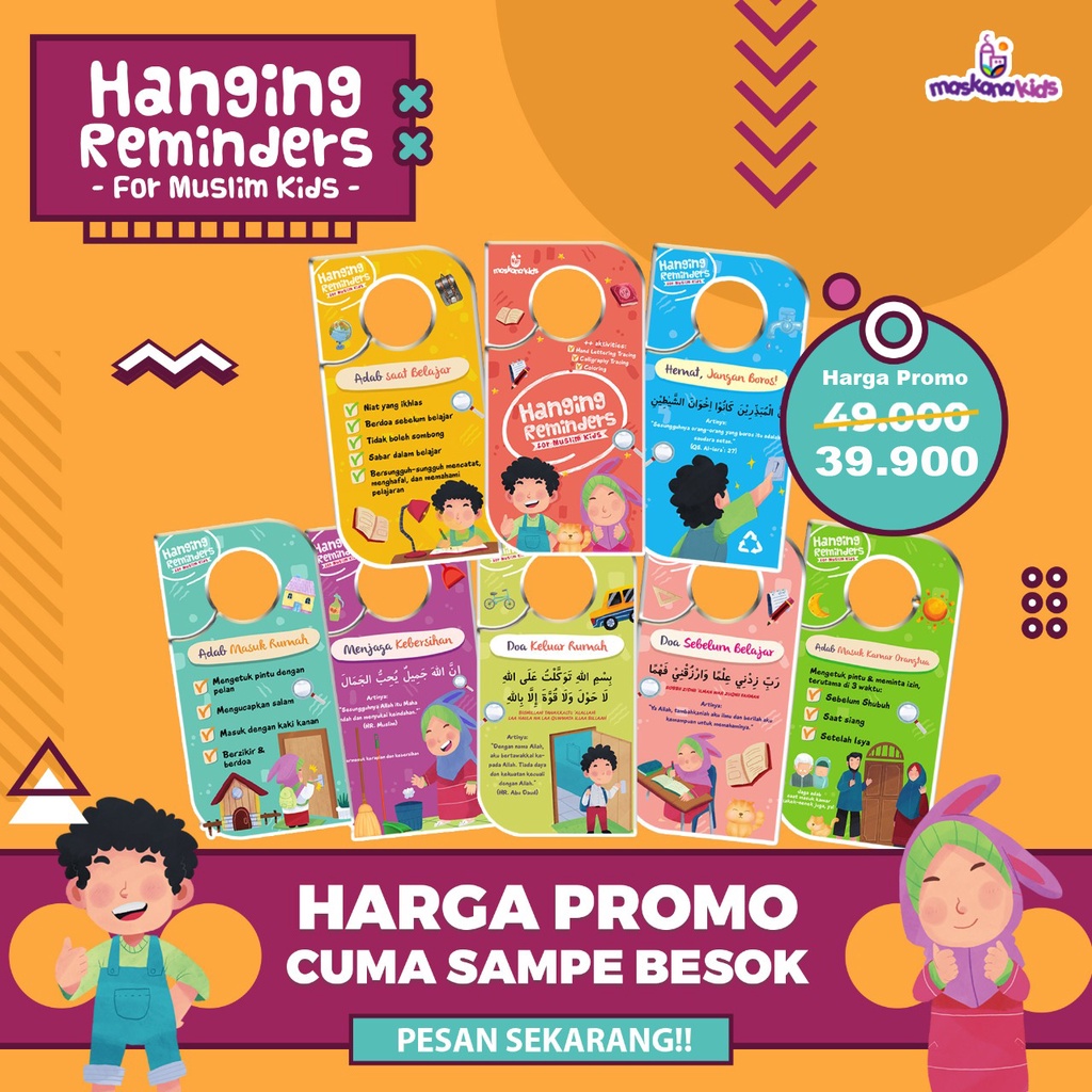 Jual Hanging Reminders Doa dan Adab Islami untuk Anak Muslim | Shopee ...