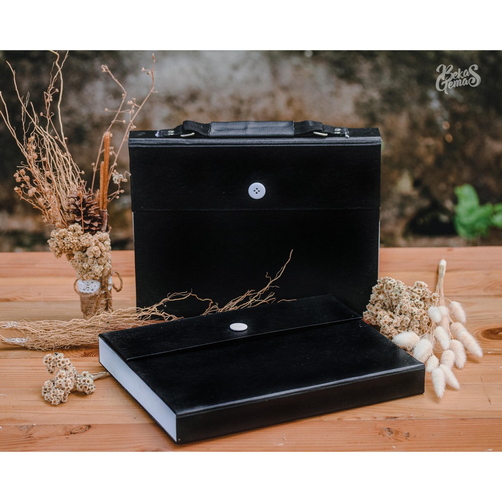 Jual Promo Box Tas Koper Harboard Exclusive Paper Bag Tempat Buku ...