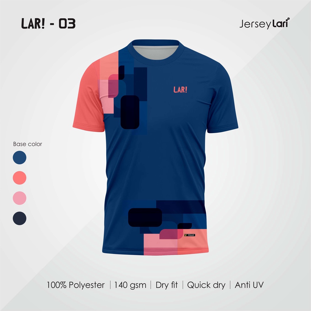Jual JerseyLARI - 03 || Jersey || Dry Fit || Lari || Running | Shopee Indonesia