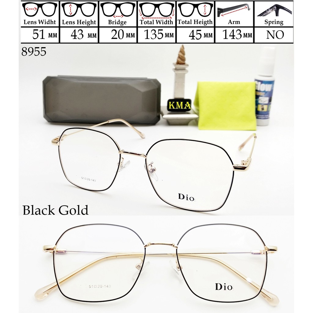 Jual kacamata minus metal frame kacamata korea frame besi minus ...