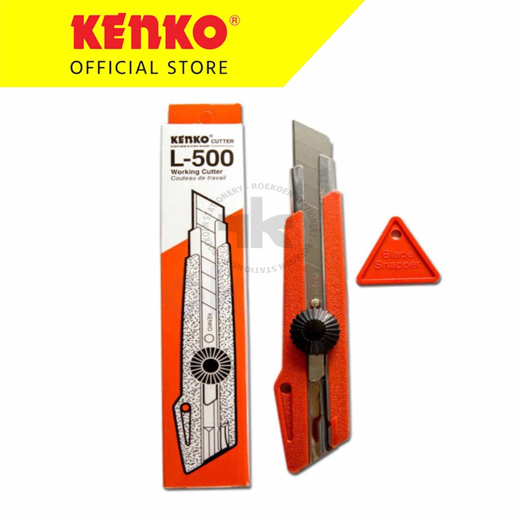 Jual Kenko Cutter Besar L-500 (18mm) Merah Putar | Shopee Indonesia