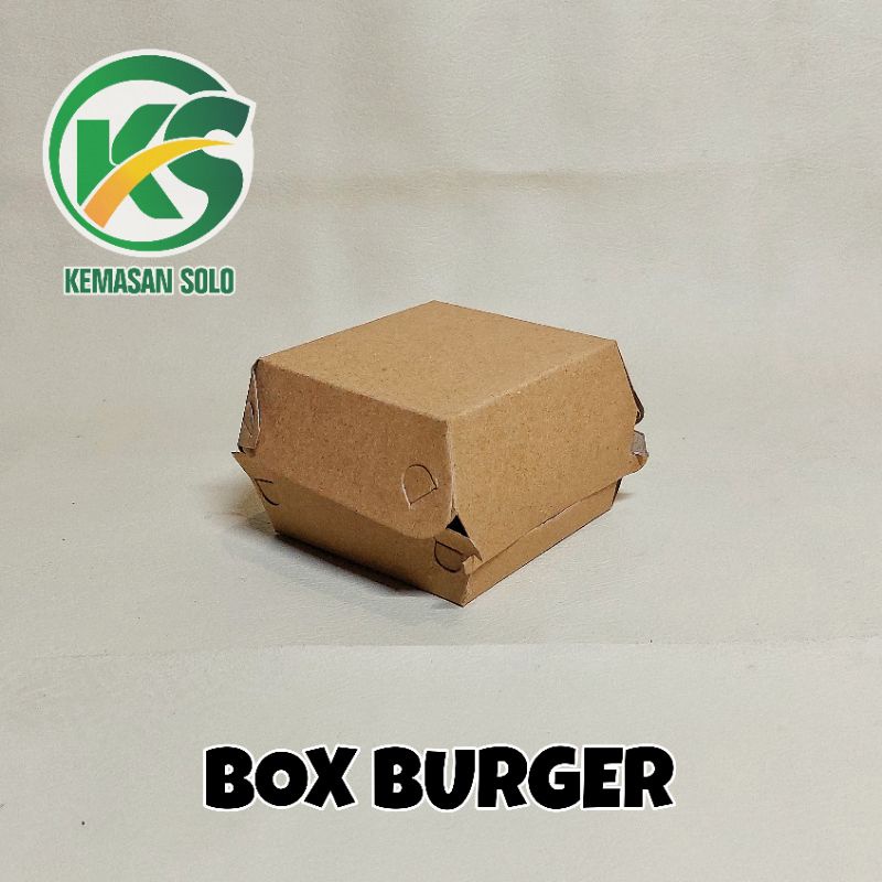 Jual Burger box kraft eco coklat kemasan kardus | Shopee Indonesia