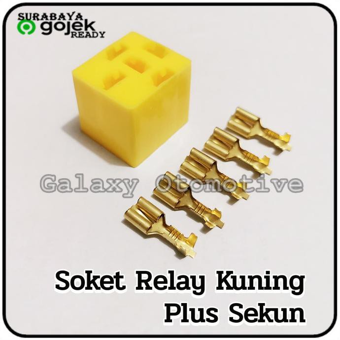 Jual Soket / Rumah Relay PVC Kuning Only Plus Sekun | Shopee Indonesia