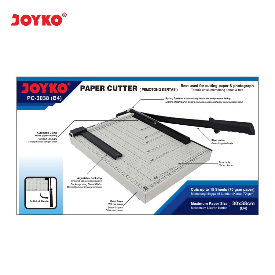 Jual Paper Cutter / Pemotong Kertas Joyko PC-3038 / B4 | Shopee Indonesia