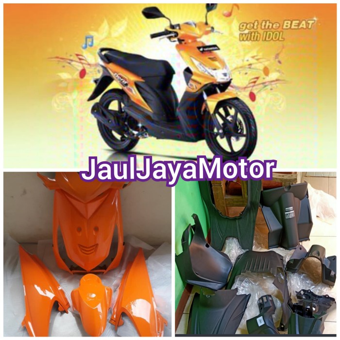 Jual COVER BODY FULL SET HONDA BEAT KARBU 2008 2009 ORANGE OREN / FULL ...